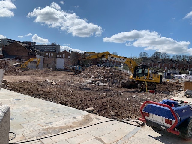 Demolition underway for first phase of Becketwell - Derby Cathedral Quarter