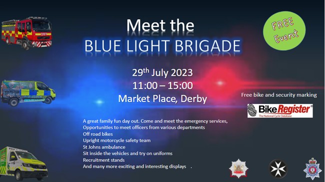 Meet the Blue Light Brigade - Derby Cathedral Quarter